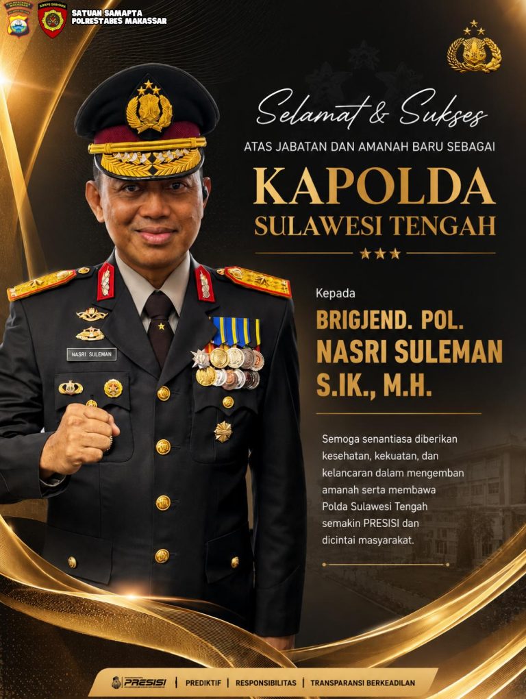 Brigjen Nasri Ditunjuk Jadi Kapolda Sulteng Gantikan Irjen Endi Sutendi ...